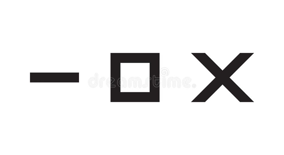 Minimize, Maximize, and Close Icon Vectors. Elements of Web or Mobile ...