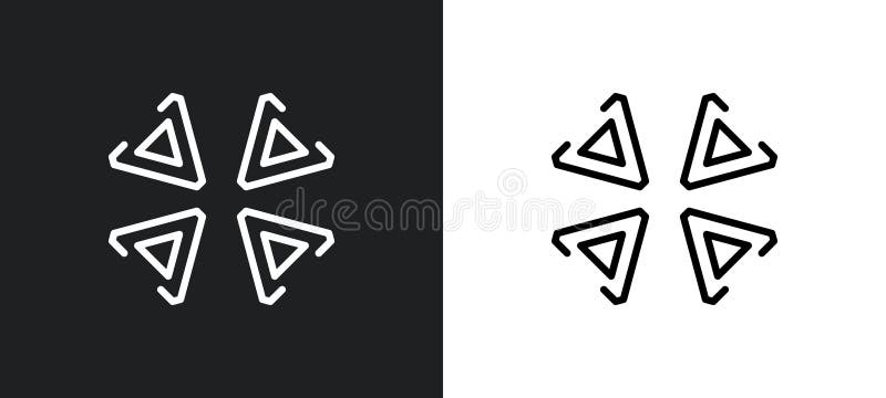 Minimize Outline Icon in White and Black Colors. Minimize Flat Vector ...