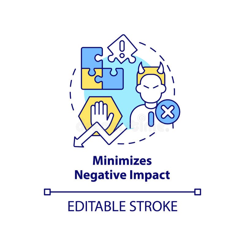Minimizes Negative Impact Concept Icon Stock Vector - Illustration of ...