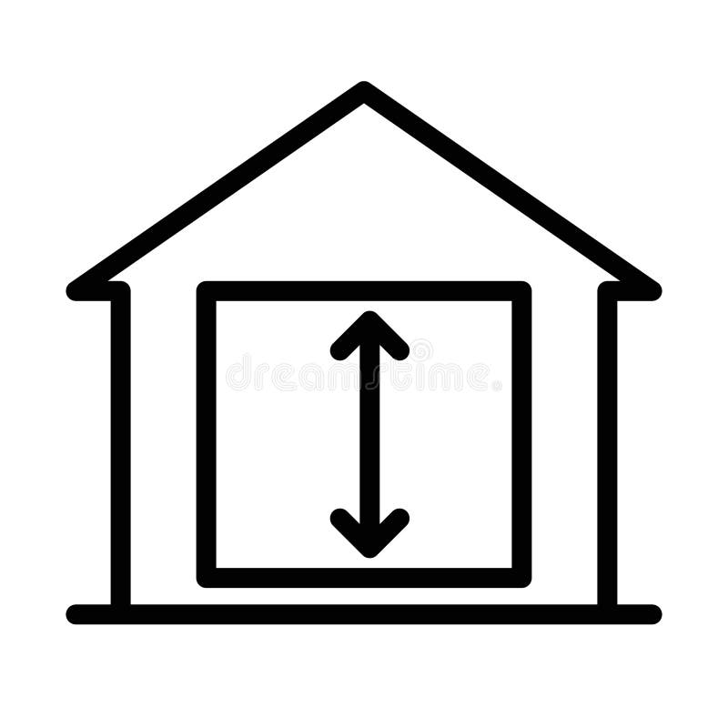 Minimum Ceiling Heights Linear Logo Mark in Black and White Stock ...