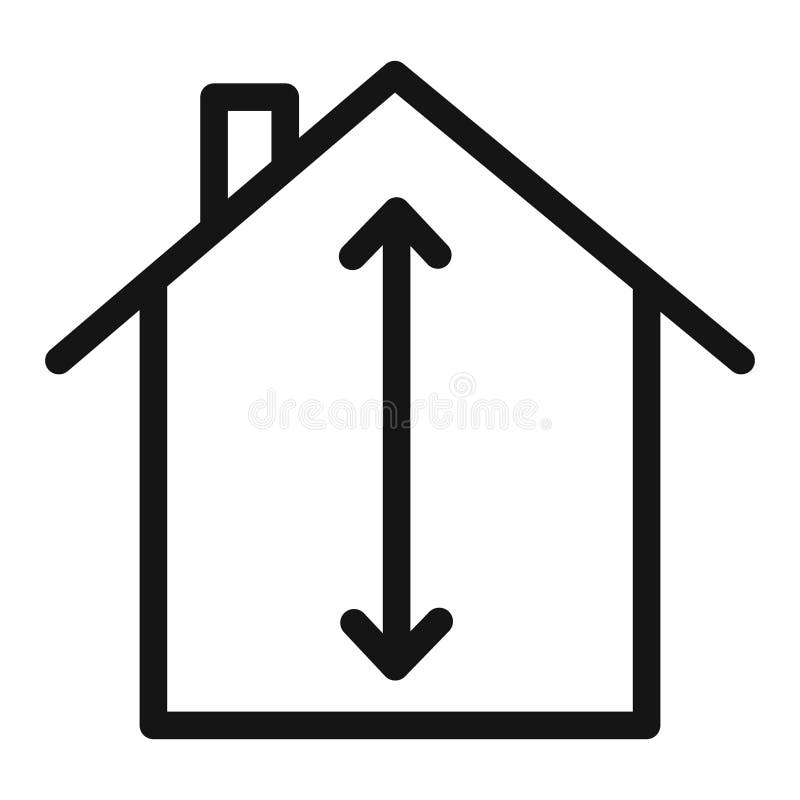 Minimum Ceiling Heights Symbol Mark in Filled Style Stock Illustration ...