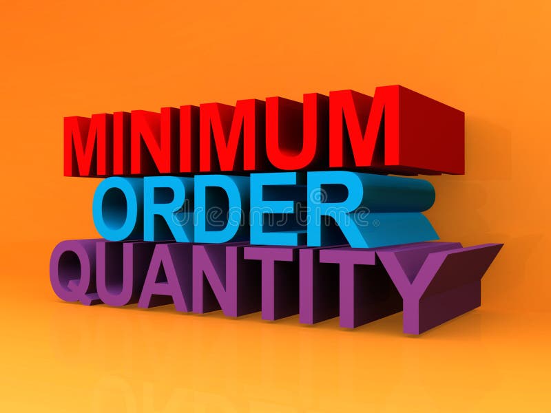 Moq Minimum Order Quantity Concept with Big Word or Text and Team ...