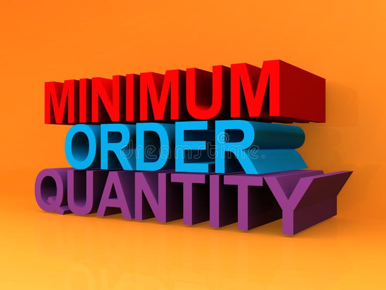 Minimum order quantity stock illustration. Illustration of concept ...