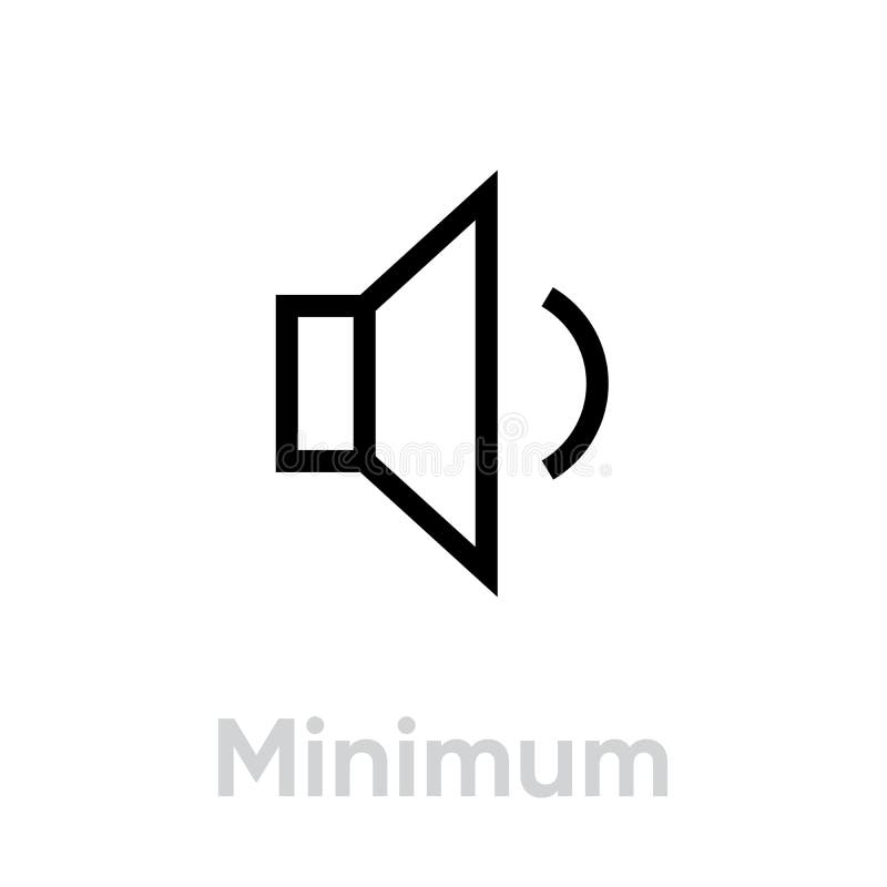 Minimum Sound Music Icon. Editable Line Vector Stock Vector ...