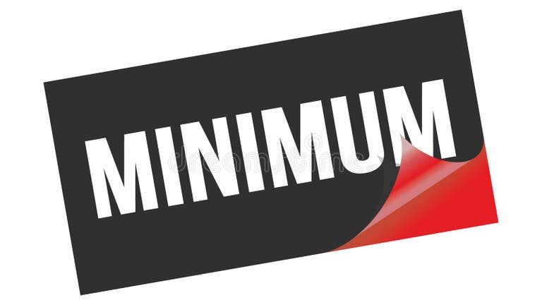 MINIMUM Text on Black Red Sticker Stamp Stock Illustration ...