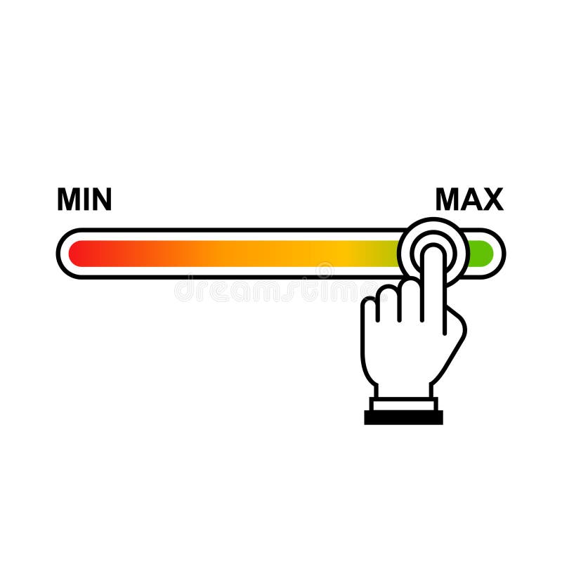 From minimum to maximum. stock vector. Illustration of performance ...