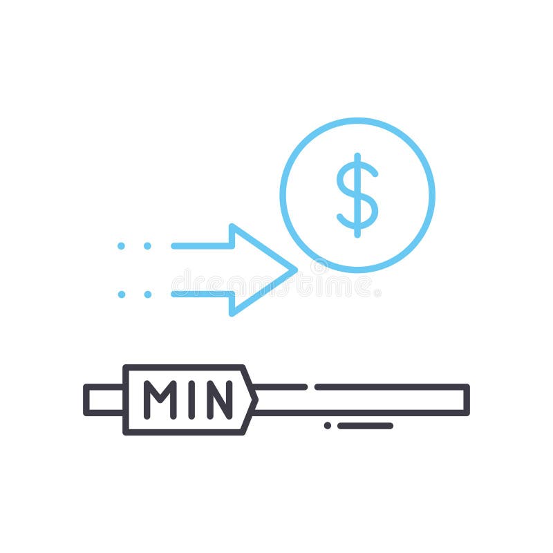 Minimum Transaction Account Line Icon, Outline Symbol, Vector ...