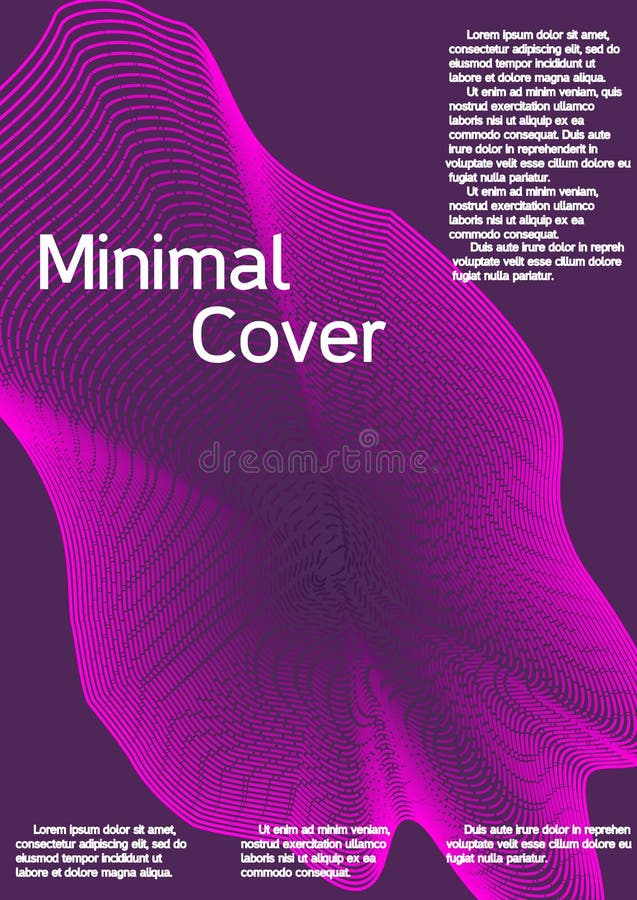 Minimum Vector Coverage Creative Background From Abstract Lines Stock