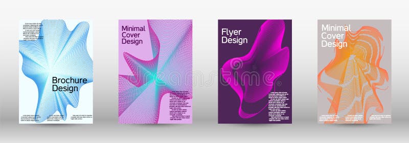 Minimum Vector Coverage. a Set of Modern Abstract Covers Stock Vector ...