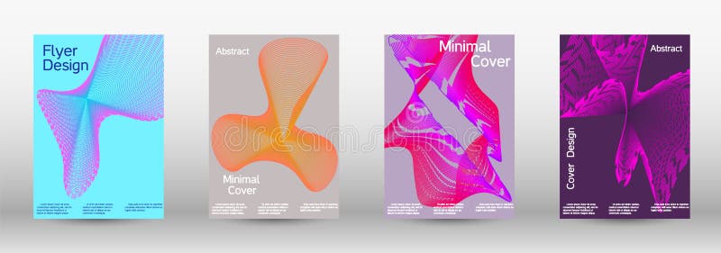 Minimum Vector Coverage. a Set of Modern Abstract Covers Stock Vector ...
