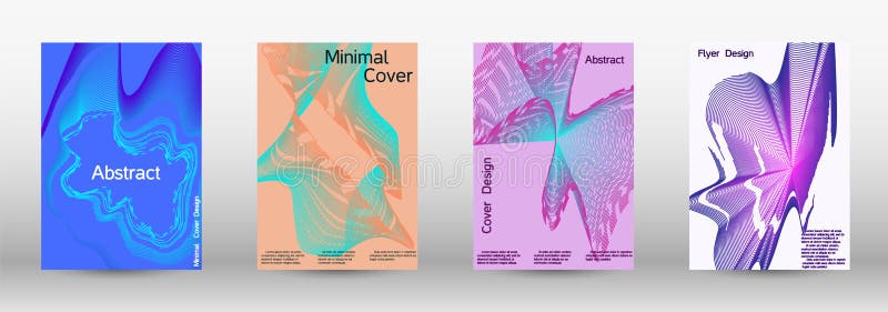 Minimum Vector Coverage. a Set of Modern Abstract Covers Stock Vector ...