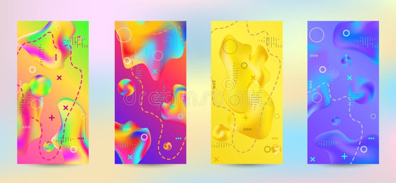 Minimum Vector Coverage A Set Of Modern Abstract Covers Stock Vector