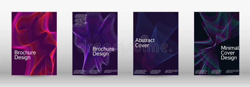 Artistic Covers Design. a Set of Modern Abstract Covers Stock ...