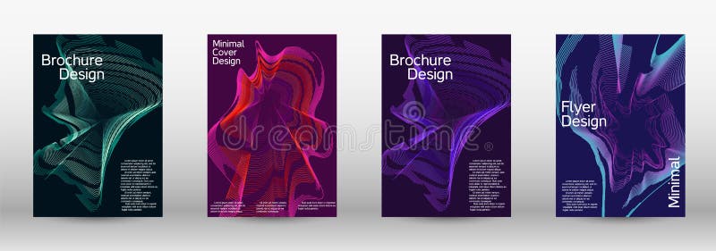 Minimum Vector Coverage A Set Of Modern Abstract Covers Stock Vector