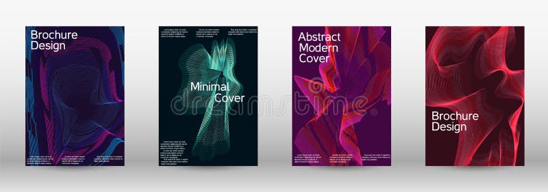 Minimum Vector Coverage A Set Of Modern Abstract Covers Stock Vector