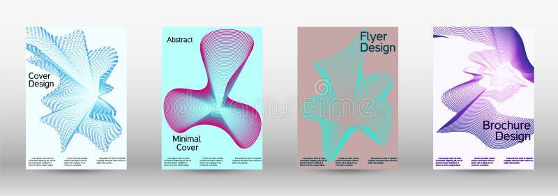 Minimum Vector Coverage. a Set of Modern Abstract Covers Stock Vector ...