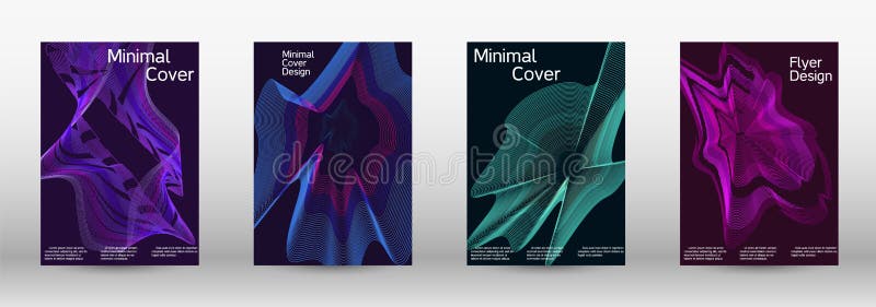 Minimum Vector Coverage. a Set of Modern Abstract Covers Stock Vector ...