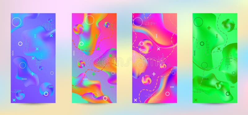 Minimum Vector Coverage. a Set of Modern Abstract Covers Stock Vector ...