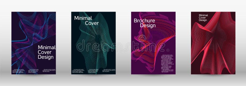 Minimum Vector Coverage. a Set of Modern Abstract Covers Stock Vector ...