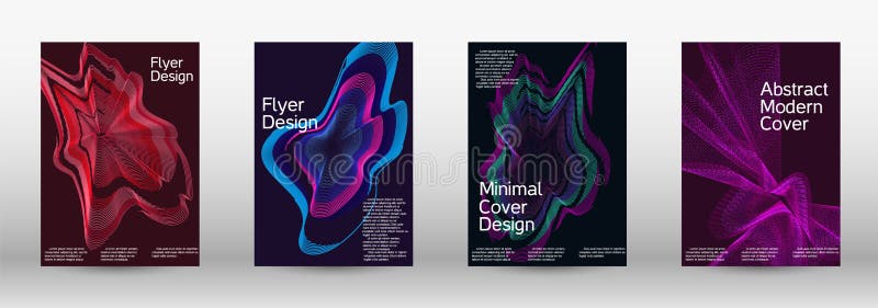 Minimum Vector Coverage A Set Of Modern Abstract Covers Stock Vector