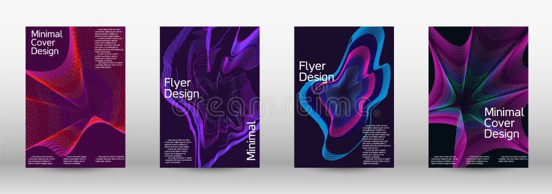 Minimum Vector Coverage. a Set of Modern Abstract Covers Stock Vector ...