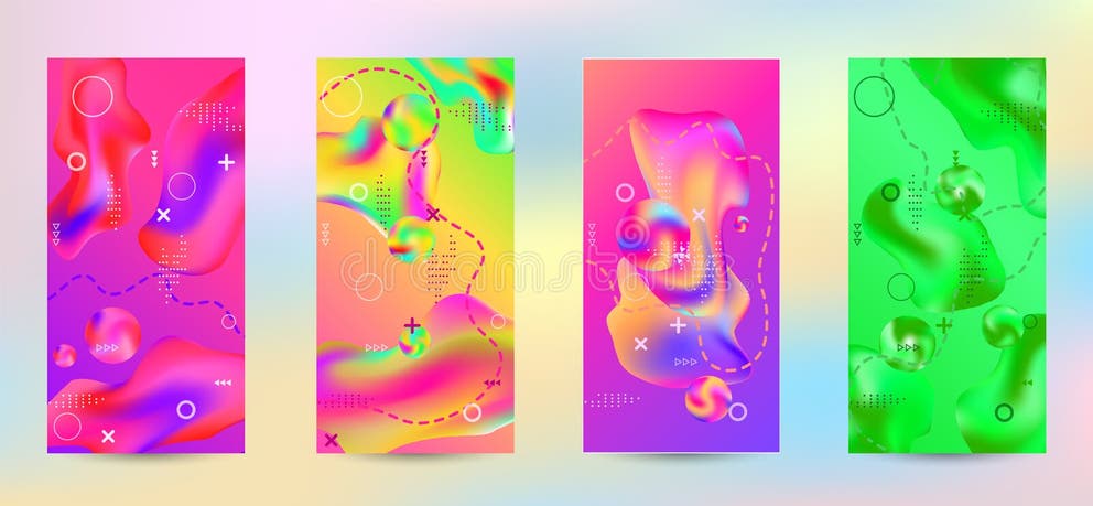Minimum Vector Coverage. a Set of Modern Abstract Covers Stock Vector ...