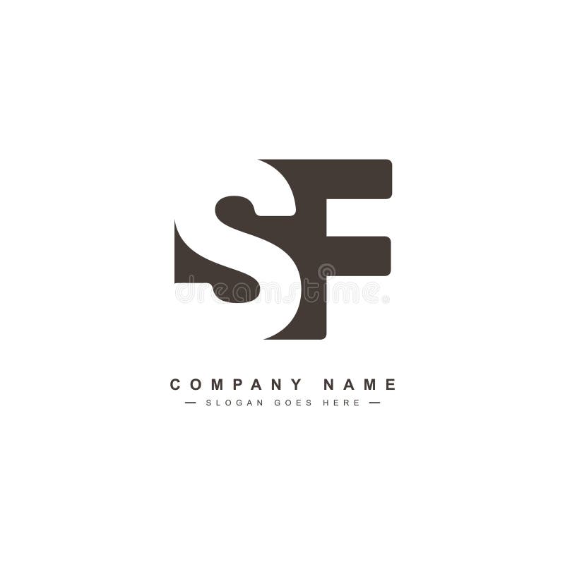 Minimum Vektorlogo Anfangsbuchstabe Sf Logos Vektor Abbildung ...