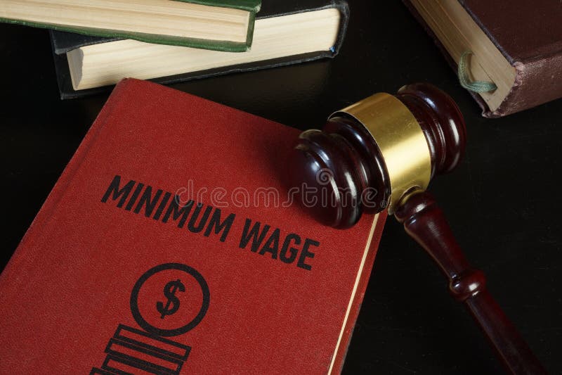 Minimum Wage Increase and Minimum Wage Law are Shown Using the Text on ...
