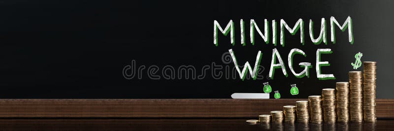 Minimum Wage and Salary Compensation Stock Illustration - Illustration ...