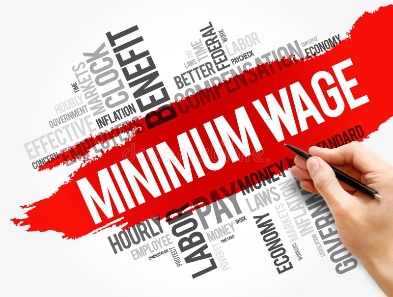 Minimum Wage Word Cloud Collage Stock Image - Image of federal, collage ...