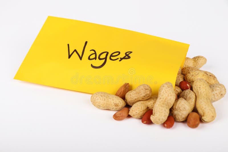 Minimum Wages or Low Wages Concept. Stock Image - Image of adult ...
