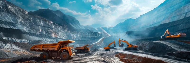 Mining Activity with Excavators, Trucks and Conveyor Belts in a Harsh ...