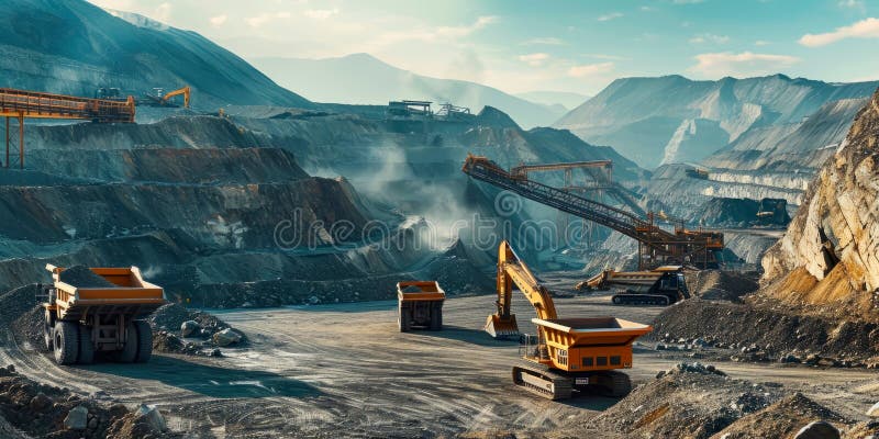 Mining Activity with Excavators, Trucks and Conveyor Belts in a Harsh ...