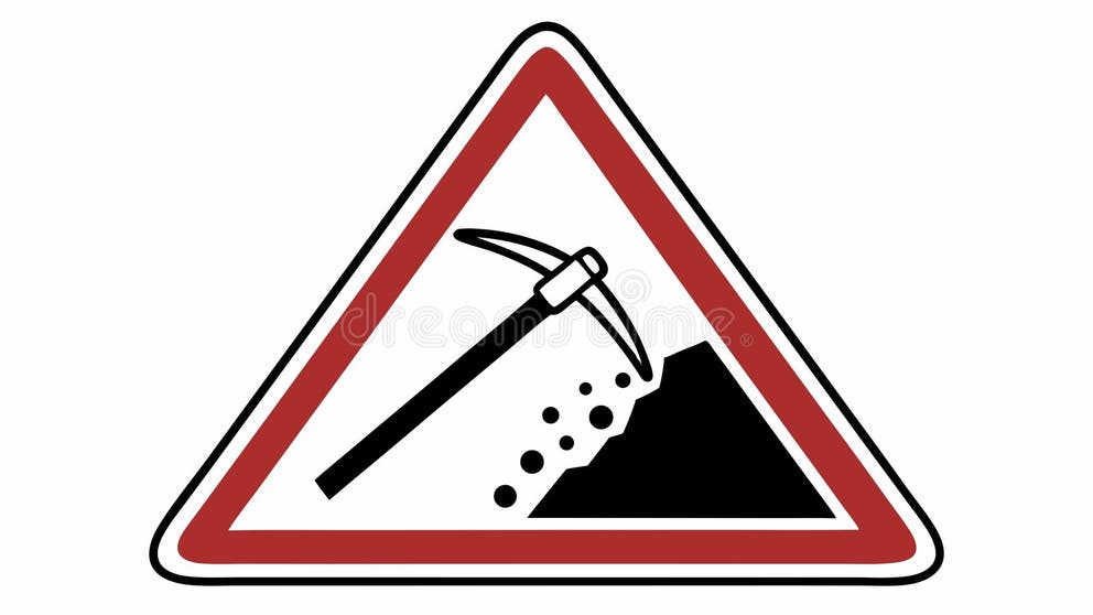 Excavation Warning Sign Stock Illustrations – 574 Excavation Warning ...