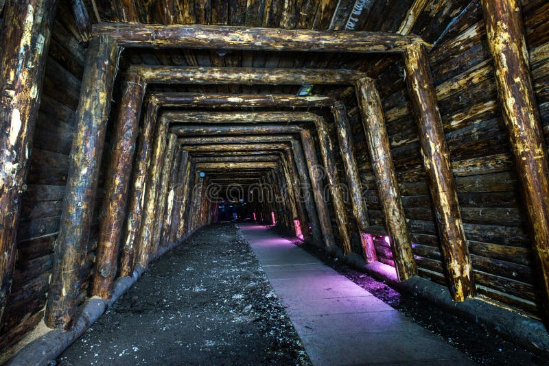 Coal Mining - Wooden Support Stock Image - Image of mining, underground ...