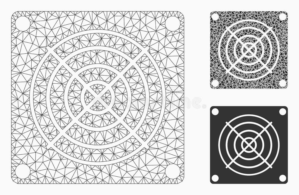 Mining ASIC Device Vector Mesh Network Model and Triangle Mosaic Icon ...