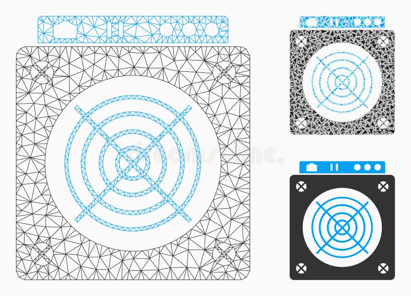 Mining ASIC Hardware Vector Mesh Wire Frame Model and Triangle Mosaic ...