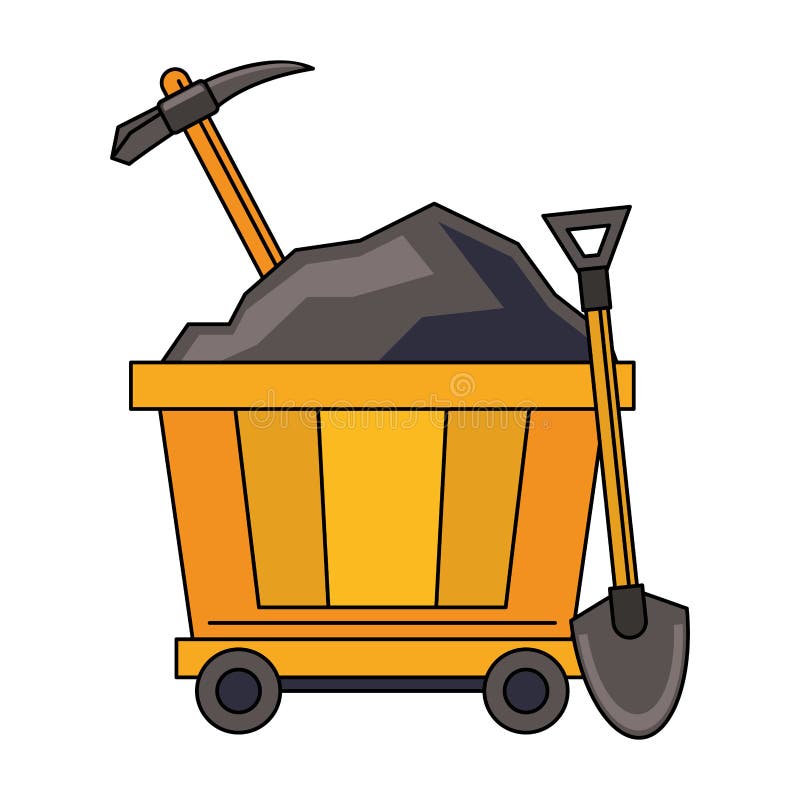 Pick And Shovel. Miner And Digger Tool Stock Vector - Illustration of ...