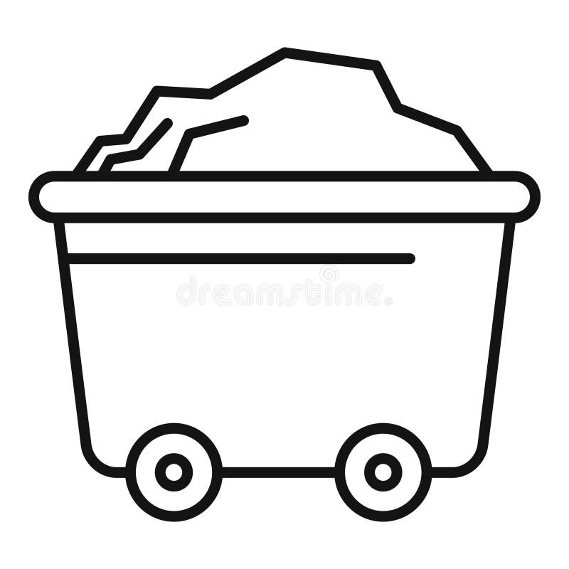 Mining Cart Carrying Stones for the Building Industry Stock Vector ...