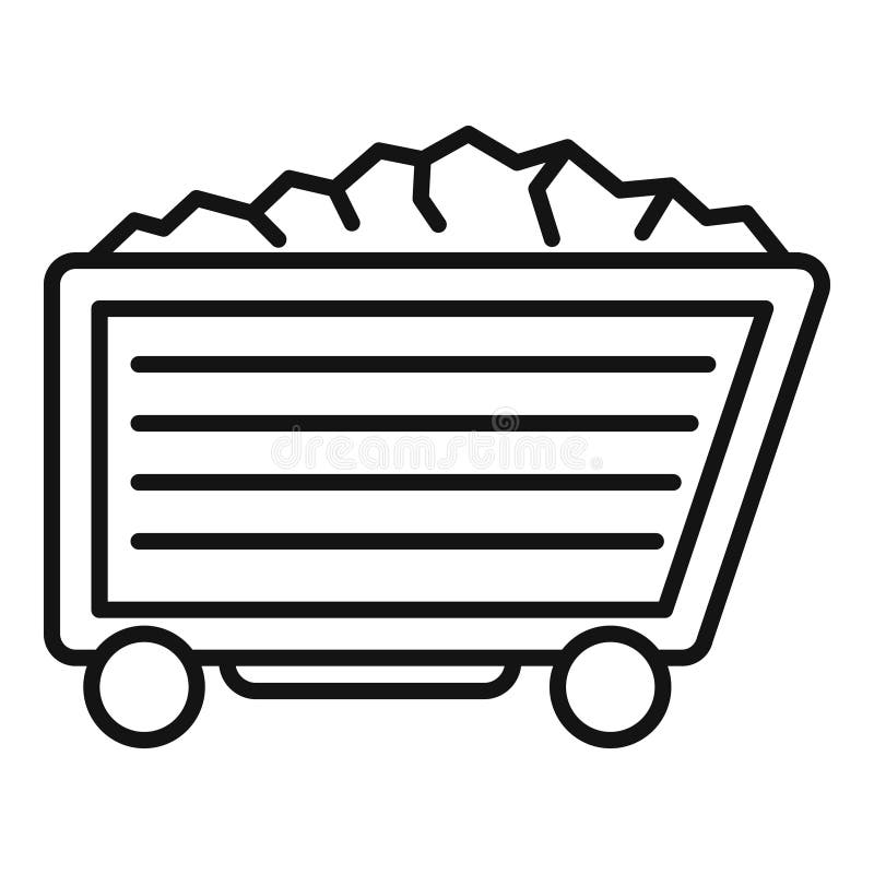 Mining Cart Full of Coal Transporting Ore Stock Illustration ...