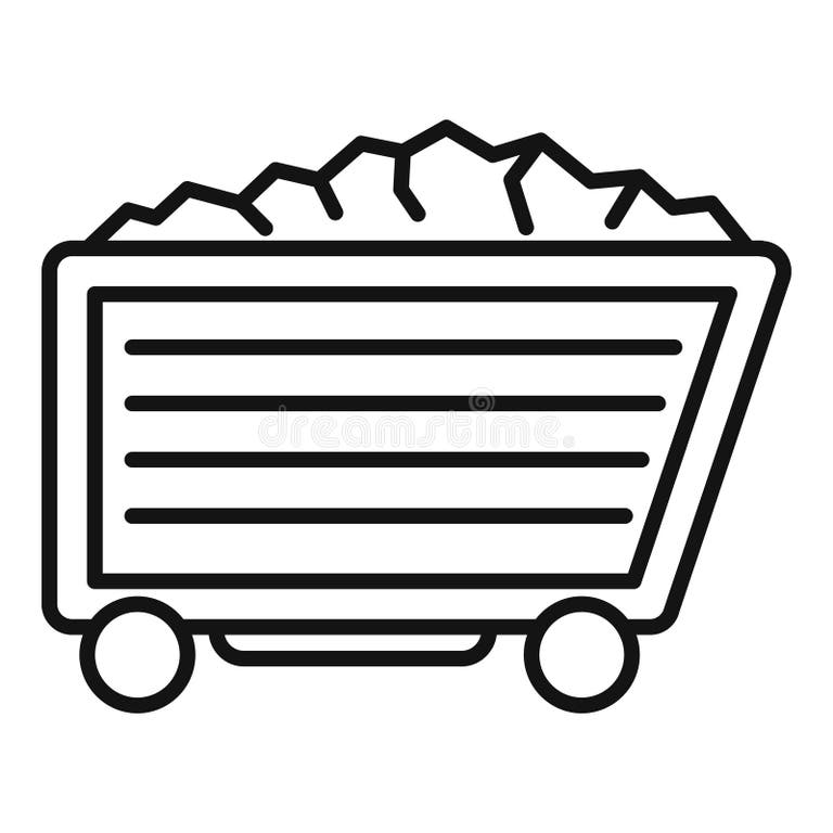 Mining Cart Full of Coal Transporting Ore Stock Illustration ...