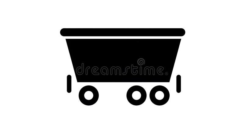 Mining Cart Icon Vector Illustration Simple Design Stock Illustration ...