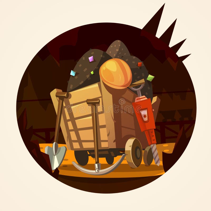Mining Cartoon Illustration Stock Vector - Illustration of dirty ...