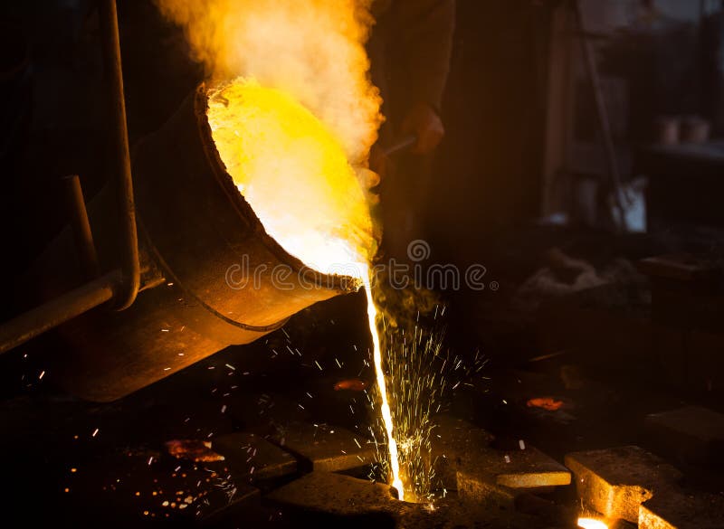 Mining casting work stock photo. Image of flow, melt - 131227230