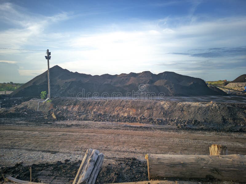 Coal Landscape Mining Geology Blue Stock Image - Image of mining, coast ...