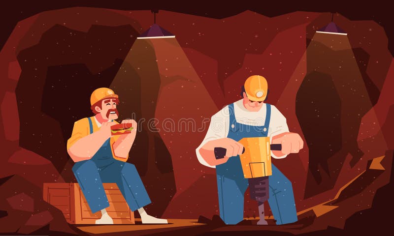 Mining Colored Concept stock vector. Illustration of helmet - 279675042