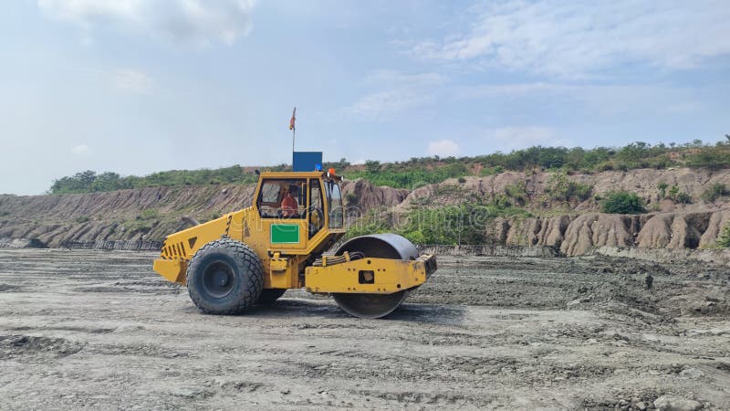 Mining Compactor Working in Coal Mine Stock Image - Image of working ...