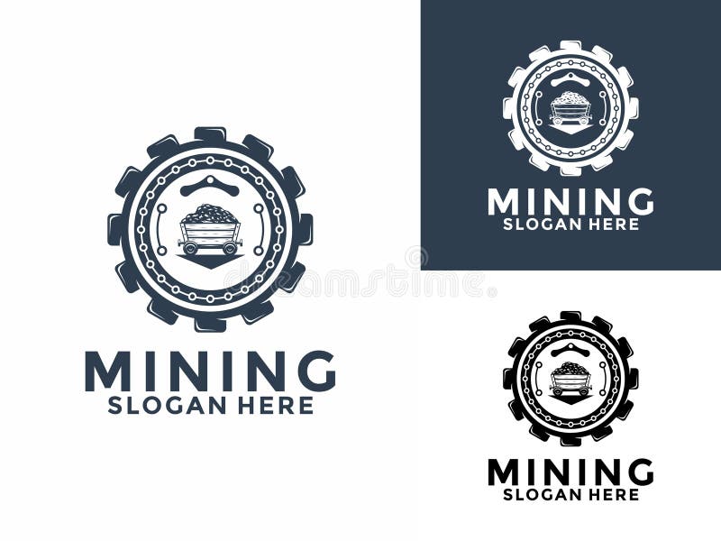Mining Crypto Vintage Logo Vector Illustration. Mining Logo Design Icon ...