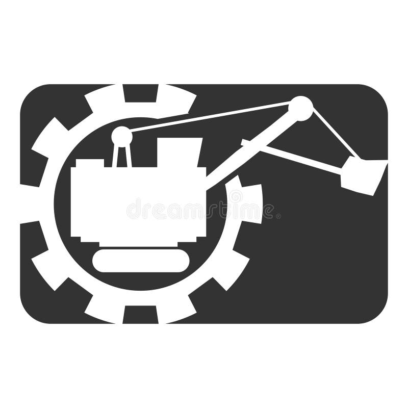 Mining or Construction Machine Logo Stock Vector - Illustration of gear ...