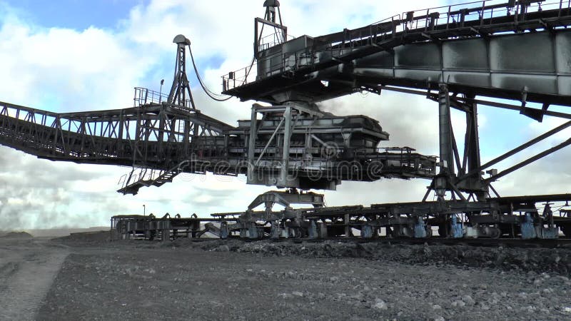 Mining, Conveyor, Rock Mass Loader Stock Video - Video of exclusive ...